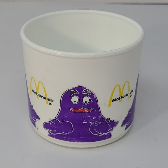 McDonald's | Other | Vintage 8s Mcdonalds Grimace Mug Plastic Cup ...